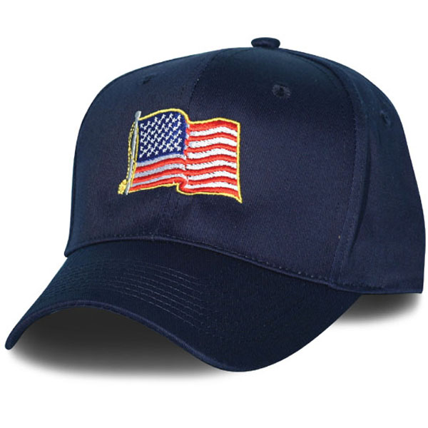 United States Wavy Flag Direct Embroidered Blue Ball Cap | North Bay ...
