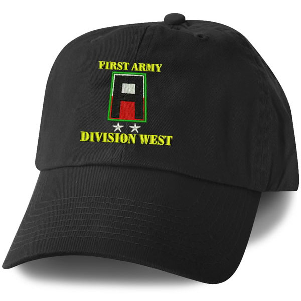 1st Army Division WEST Direct Embroidered Black Ball Cap | North Bay ...