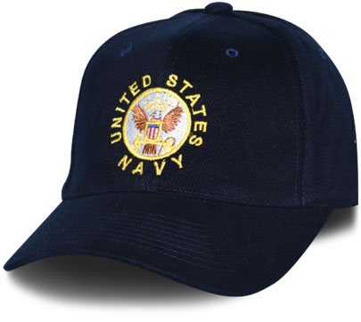 United States Navy Crest Direct Embroidered Navy Ball Cap | North Bay ...