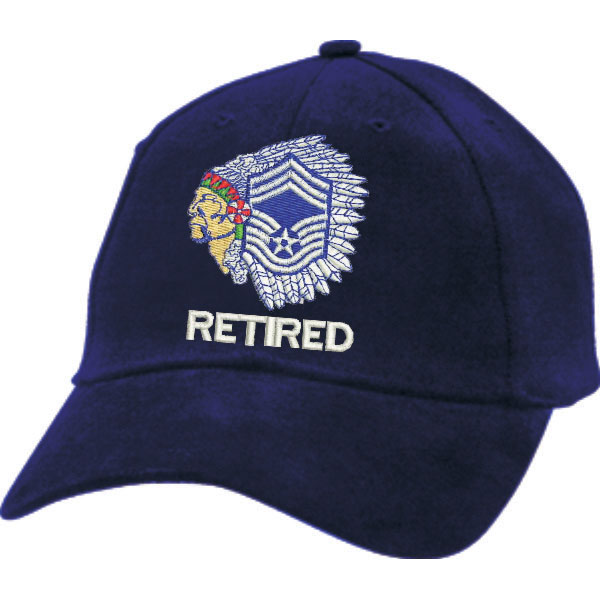 Air Force Chief (Indian Head) RETIRED Embroidered Ball Cap | North Bay ...