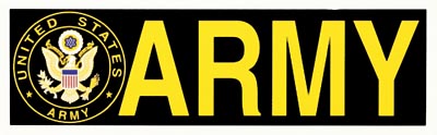 Army with Crest Logo Bumper Sticker | North Bay Listings