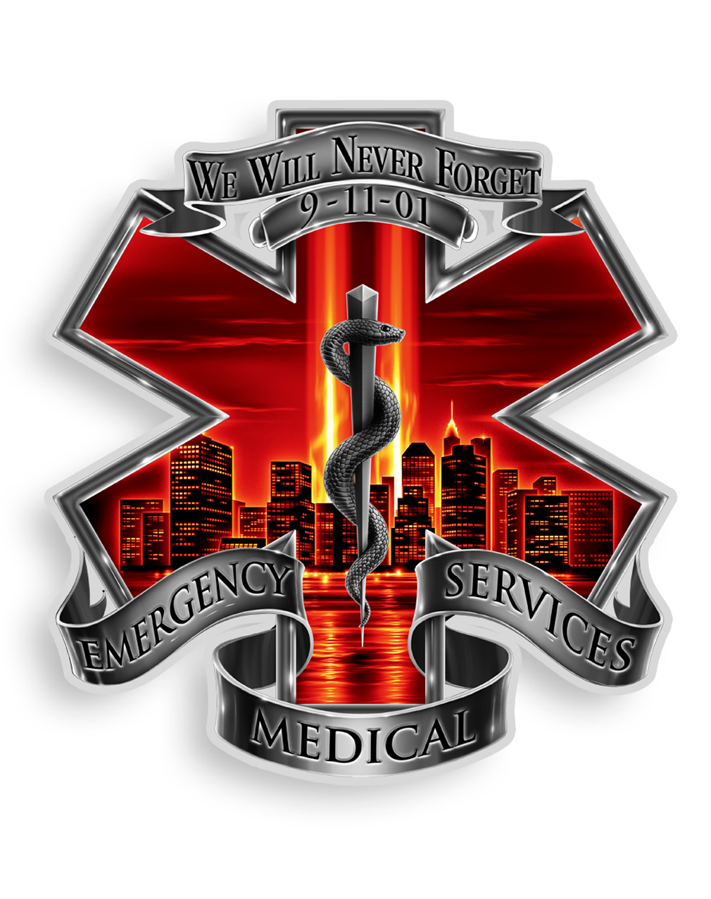 NEVER FORGET 911 EMS DECAL | North Bay Listings