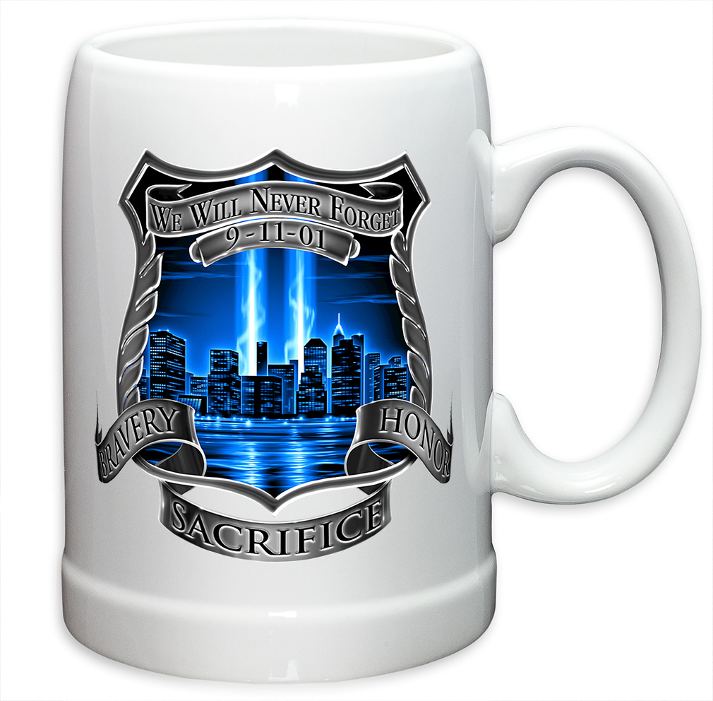 NEVER FORGET 911 LAW STONEWARE MUG | North Bay Listings