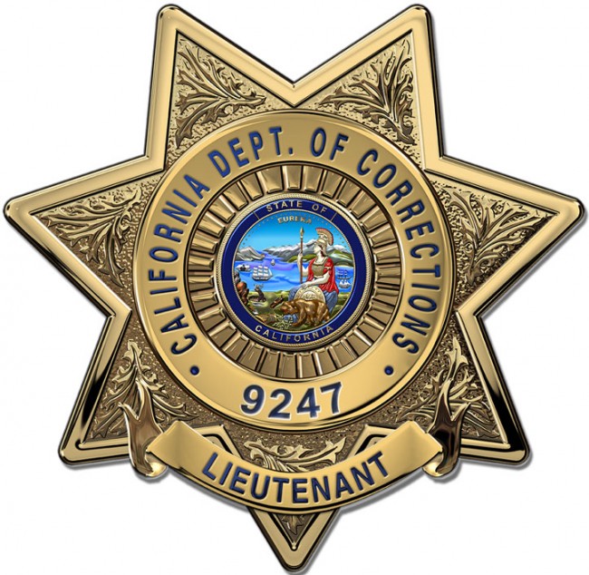 California Department of Corrections (Lieutenant) Badge all Metal Sign ...