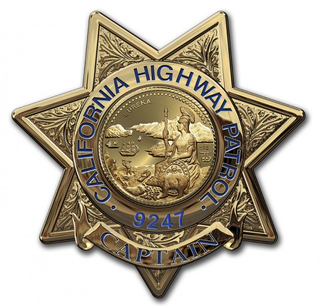 California Highway Patrol (Captain) Badge all Metal Sign with your ...