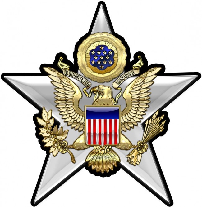 US ARMY GENERAL STAFF INSIGNIA All Metal Sign 15 x 16" | North Bay Listings