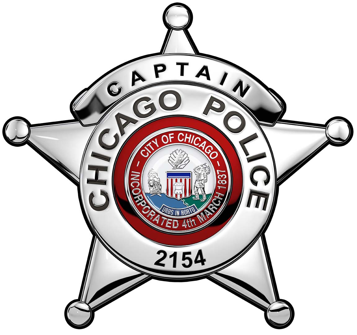 Chicago Police Department (Captain) Badge all Metal Sign with your ...