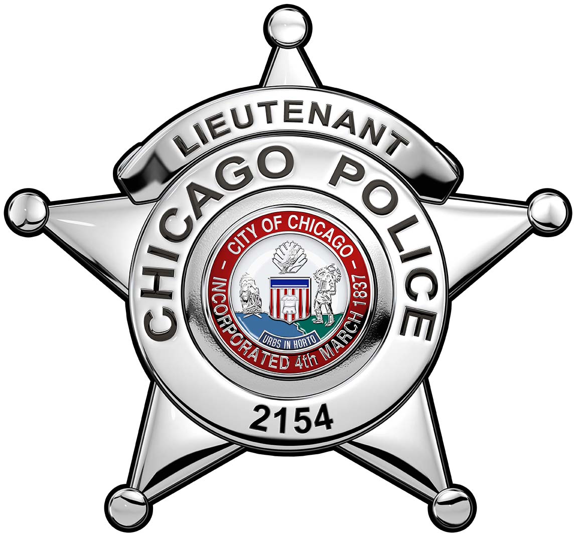 Chicago Police Department (Lieutenant) Badge all Metal Sign with your ...