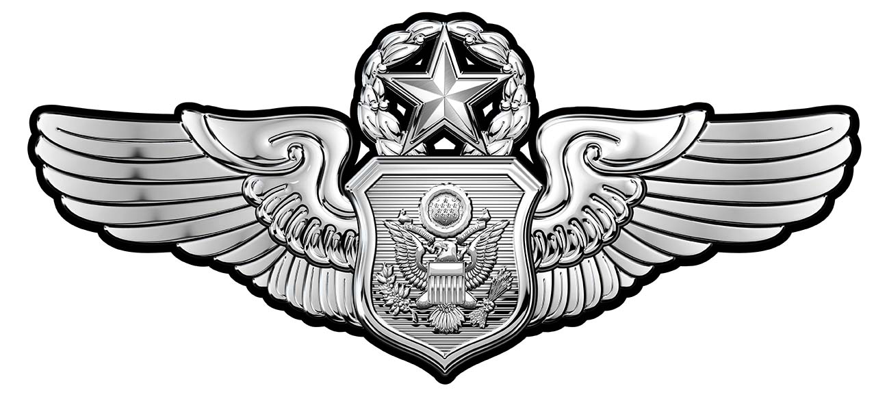Air Force Masters Officer's Aircrew Basic Wings all Metal Sign (Small ...