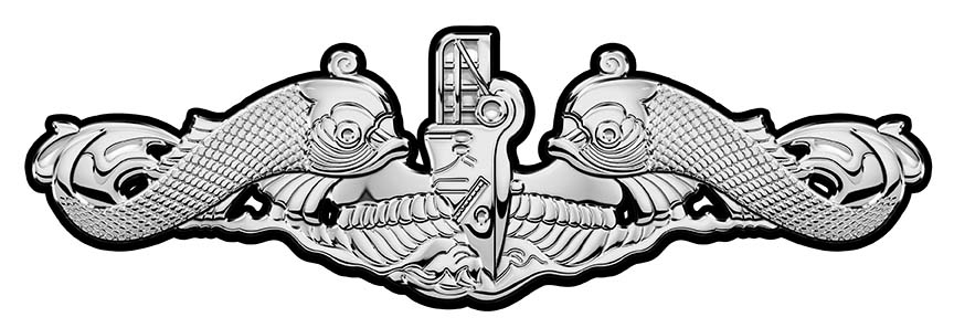 Navy Submarine Warfare Enlisted Badge All Metal Sign (Large) 21 x 7 ...