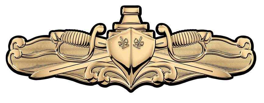 Navy Surface Warfare (Officer's) Badge All Metal Sign 11 x 4" | North ...