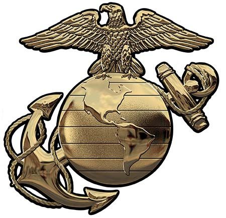 US Marine CORPS EGA (GOLD) All Metal Sign (Small) - 6 x 6" | North Bay ...