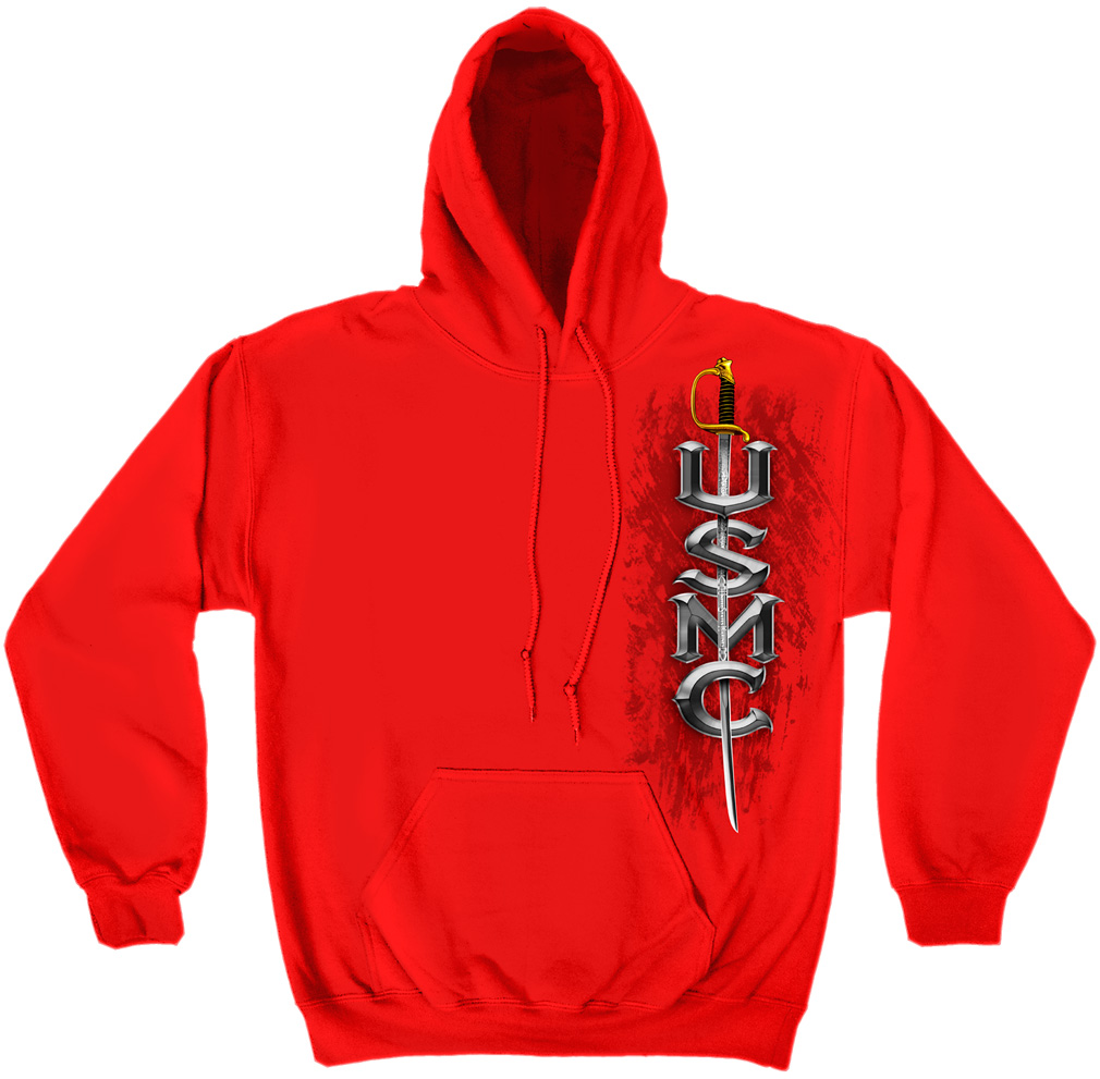 USMC, Semper Fidelis, - red hooded sweat-shirt | North Bay Listings
