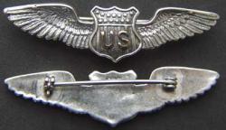 WWI US Pilot Wing Dan Dunham design Sterling | North Bay Listings